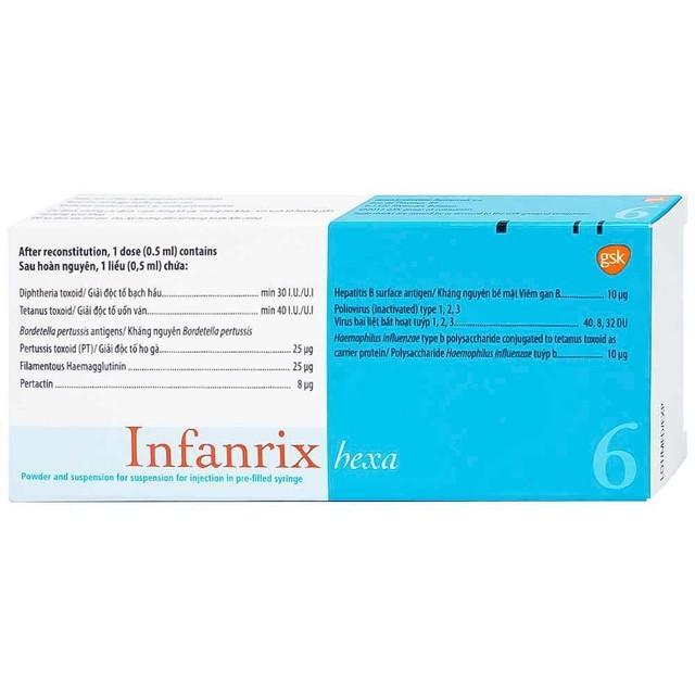 Tiêm 6 trong 1 - Vắc xin Infanrix Hexa - Bỉ